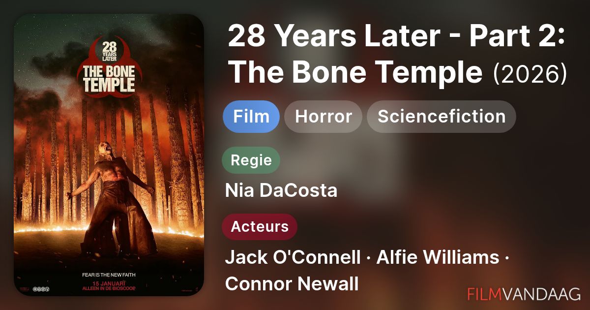 28 Years Later - Part 2: The Bone Temple (film, 2026) - FilmVandaag.nl