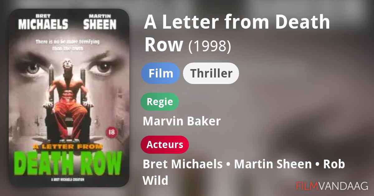 A Letter from Death Row (film, 1998) - FilmVandaag.nl