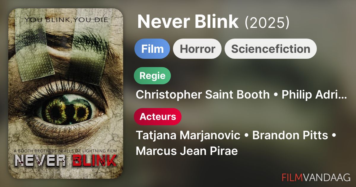 Never Blink (film, 2025) Nu Online Kijken - FilmVandaag.nl