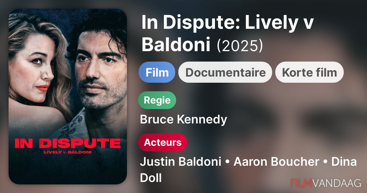 Alle acteurs in In Dispute: Lively v Baldoni (film, 2025) - FilmVandaag.nl