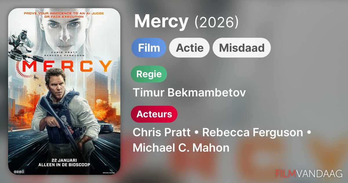 Nieuws over Mercy (film, 2026) - FilmVandaag.nl