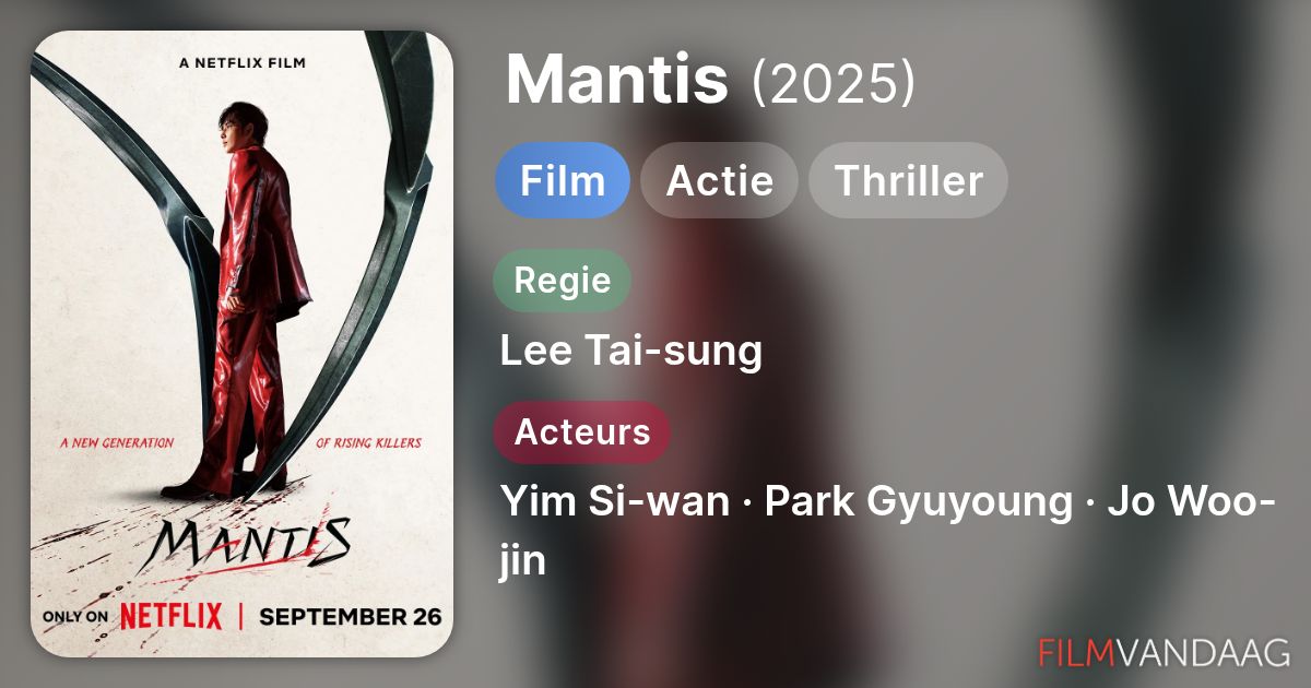 Mantis (film, 2025) - FilmVandaag.nl
