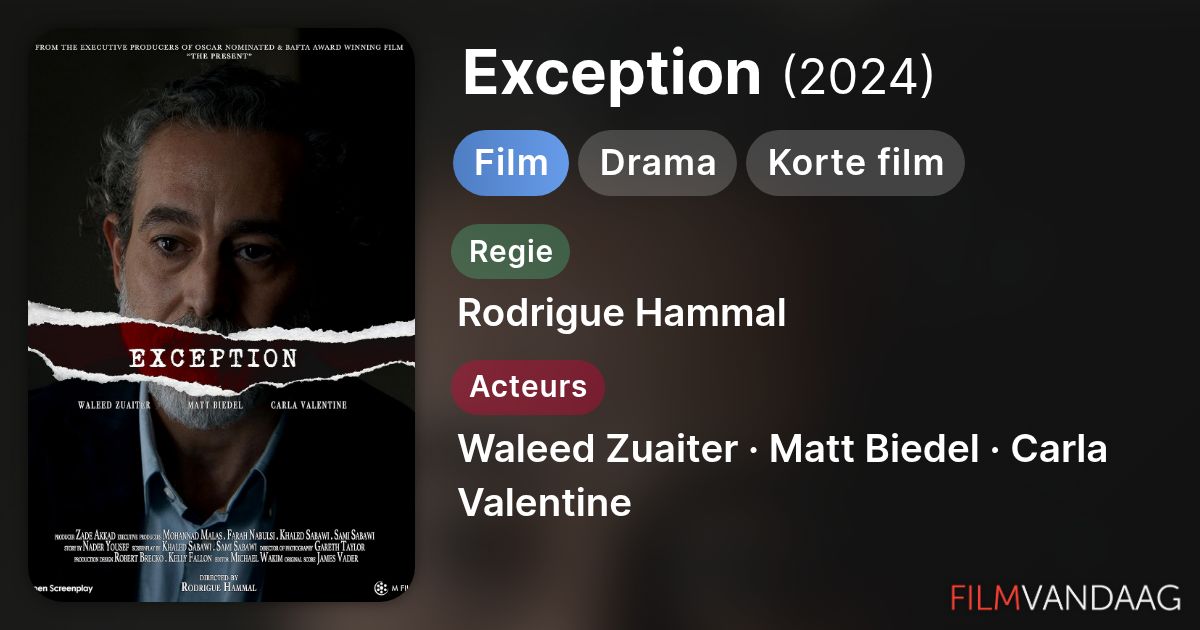 Exception (film, 2024) - FilmVandaag.nl