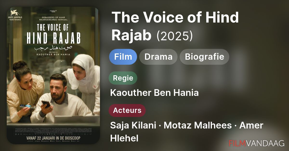 The Voice of Hind Rajab (film, 2025) - FilmVandaag.nl