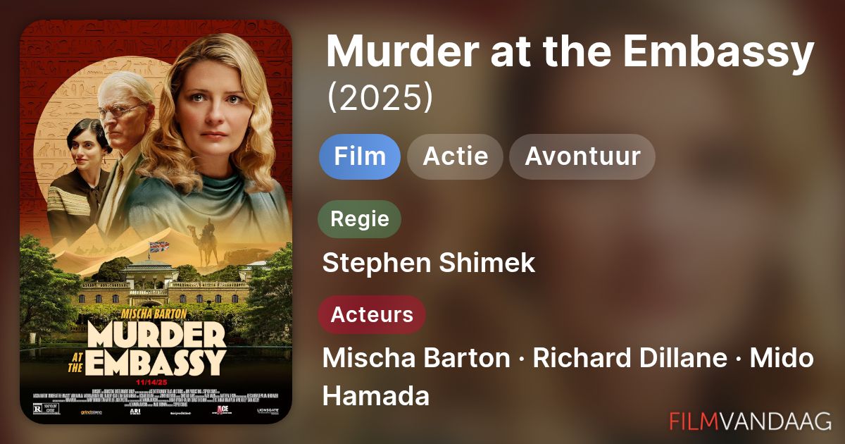 Murder at the Embassy (film, 2025) - FilmVandaag.nl