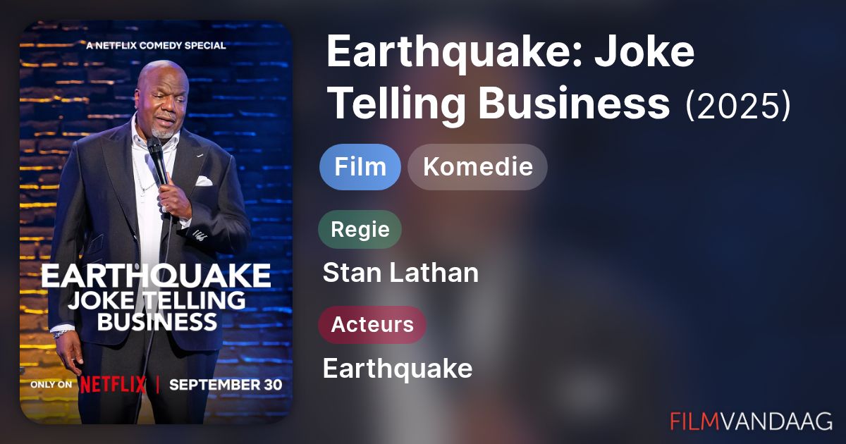 Earthquake: Joke Telling Business (film, 2025) kopen op dvd of blu-ray ...
