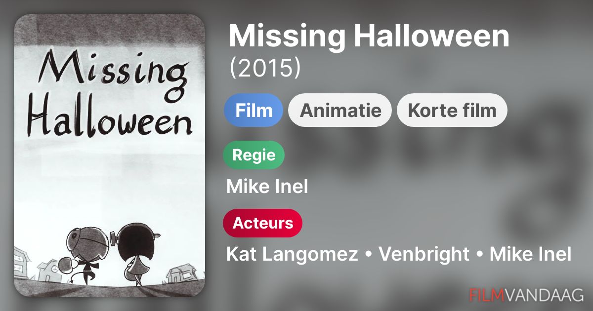 Missing Halloween (film, 2015) kopen op dvd of blu-ray - FilmVandaag.nl