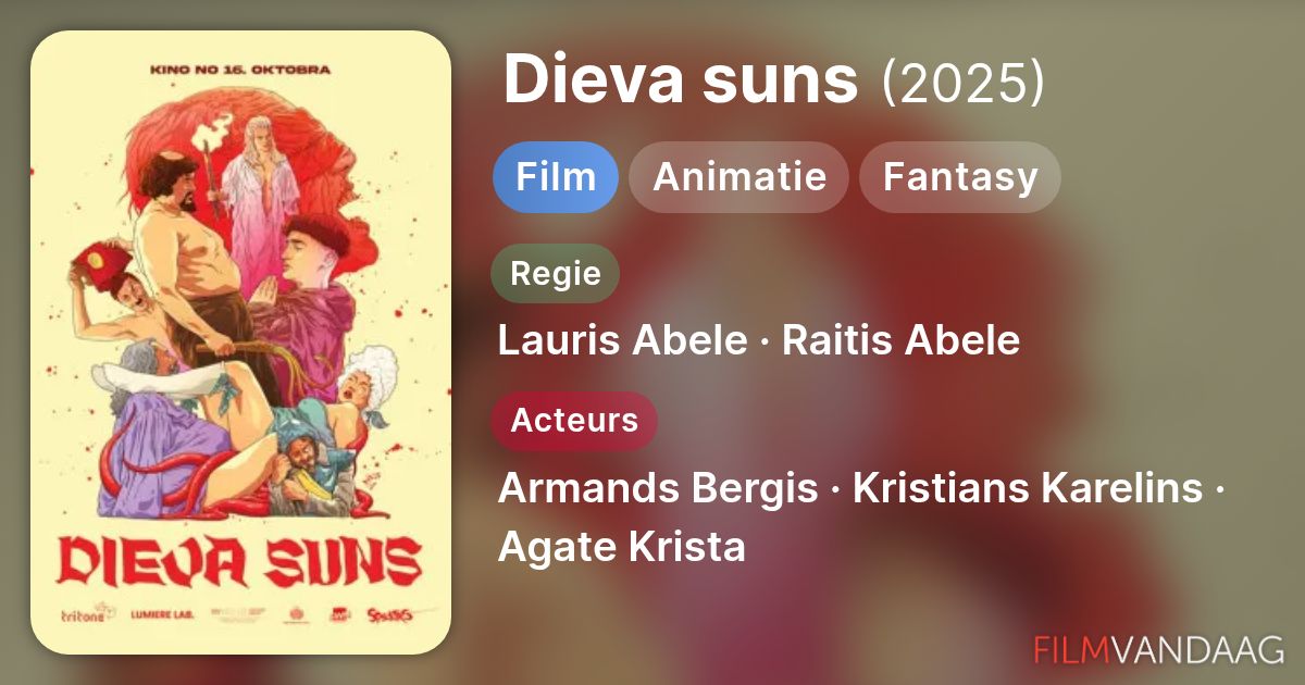 Dieva suns in de Bioscoop (Alle Bioscooptijden) - FilmVandaag.nl