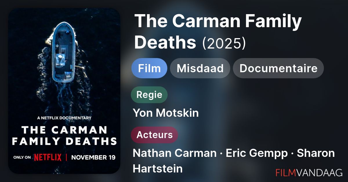 The Carman Family Deaths (film, 2025) - FilmVandaag.nl