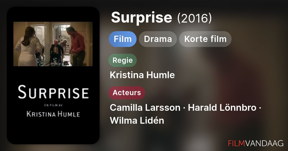 Surprise (film, 2016) - FilmVandaag.nl
