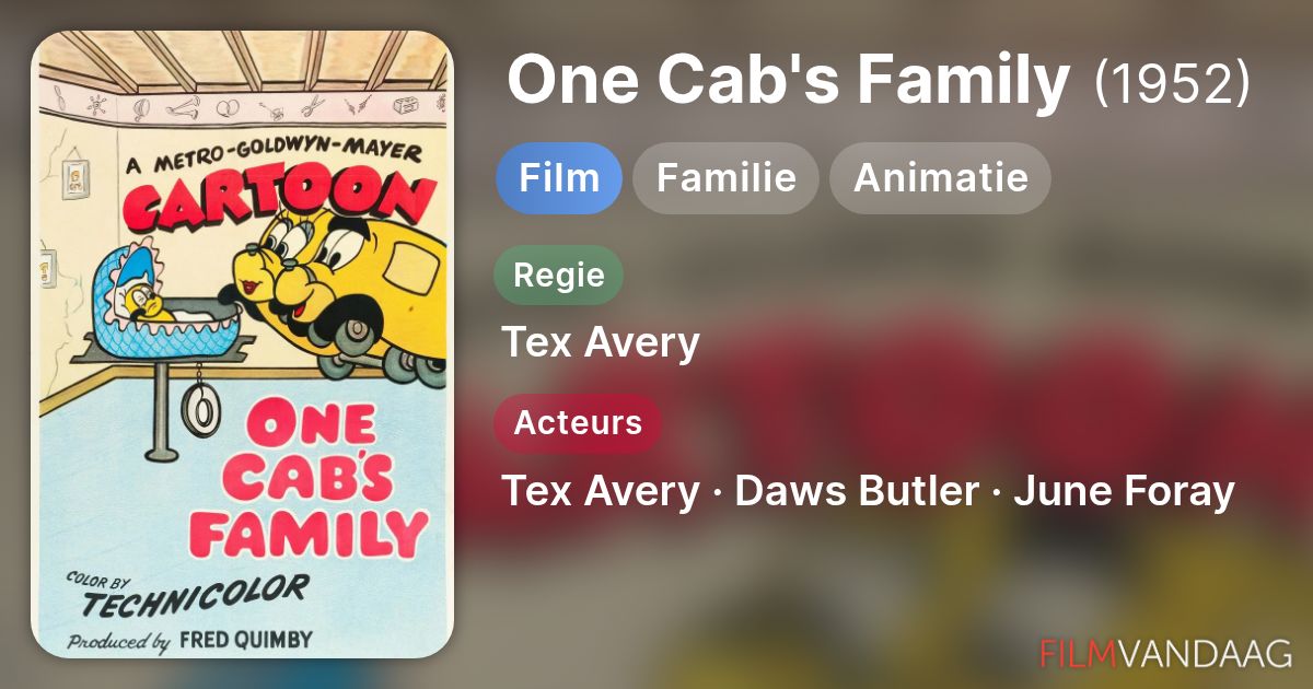 One Cab's Family (film, 1952) - FilmVandaag.nl