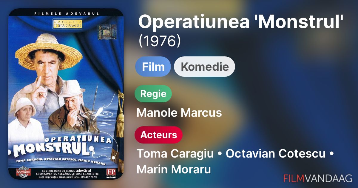 Alle acteurs in Operatiunea 'Monstrul' (film, 1976) - FilmVandaag.nl