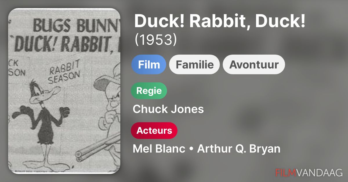 Duck! Rabbit, Duck! (film, 1953) - FilmVandaag.nl