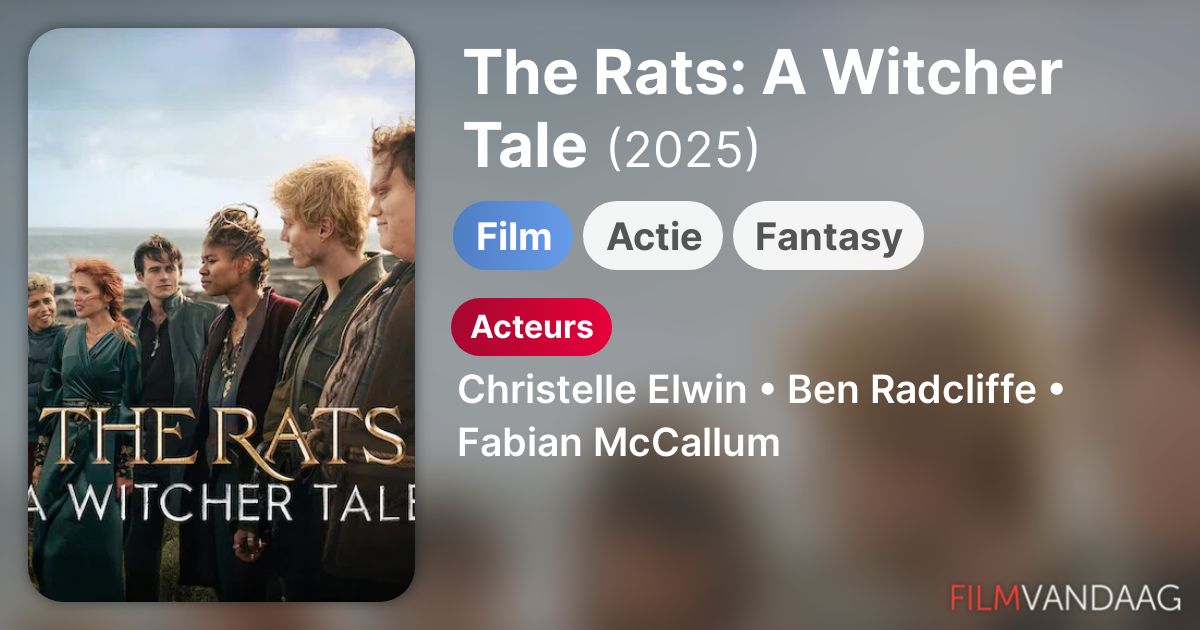 The Rats: A Witcher Tale (film, 2025) Nu Online Kijken - FilmVandaag.nl