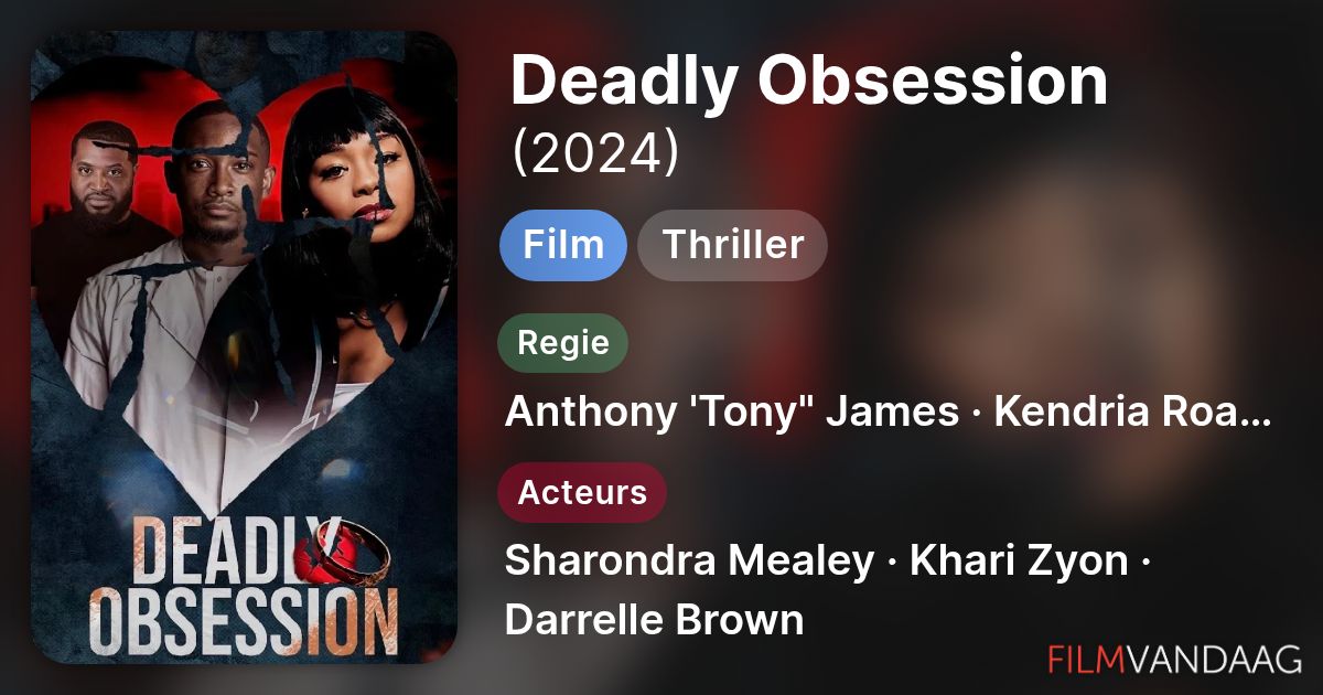 Alle acteurs in Deadly Obsession (film, 2024) - FilmVandaag.nl