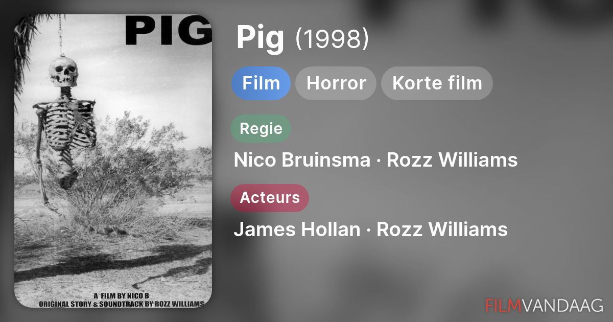 Pig (film, 1998) Nu Online Kijken - FilmVandaag.nl