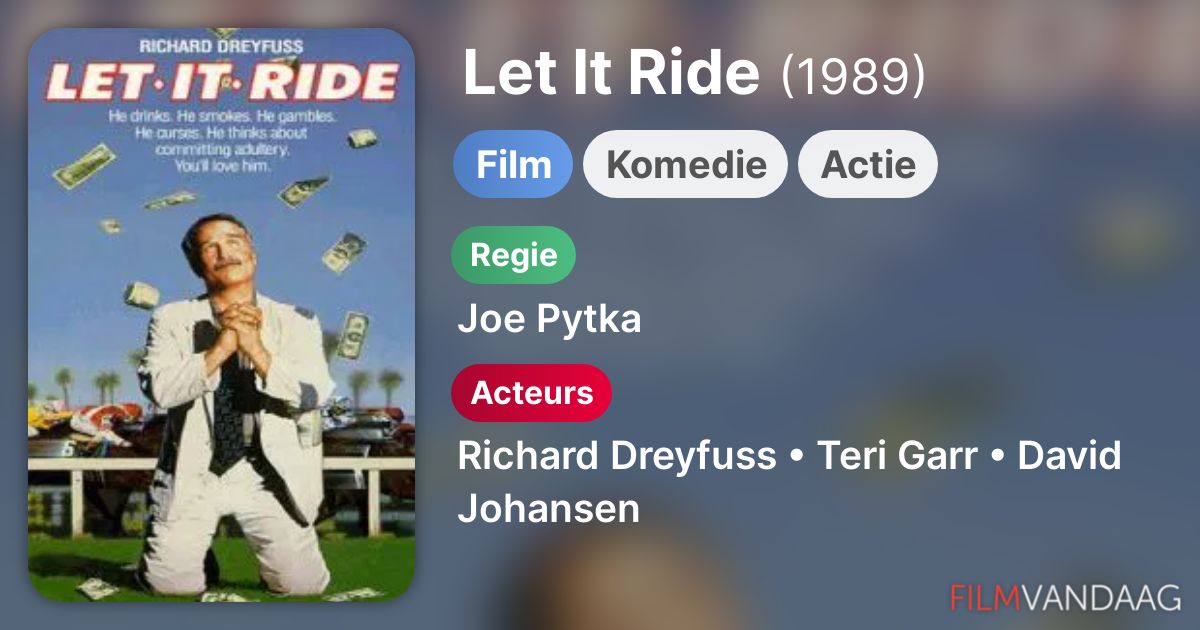 Let It Ride (film, 1989) kopen op dvd of blu-ray - FilmVandaag.nl