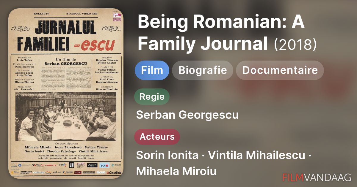 Being Romanian: A Family Journal in de Bioscoop (Alle Bioscooptijden ...