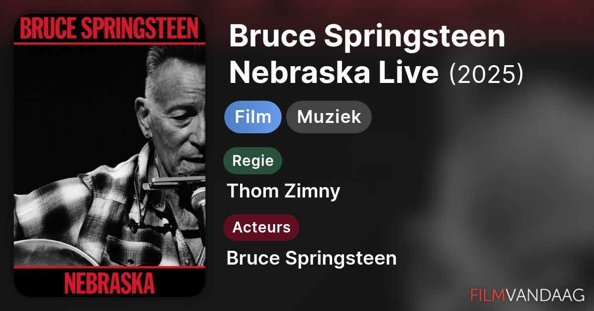 Bruce Springsteen Nebraska Live (film, 2025) - FilmVandaag.nl
