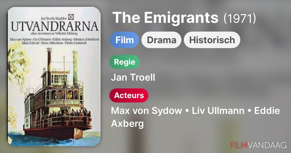 The Emigrants (film, 1971) - FilmVandaag.nl