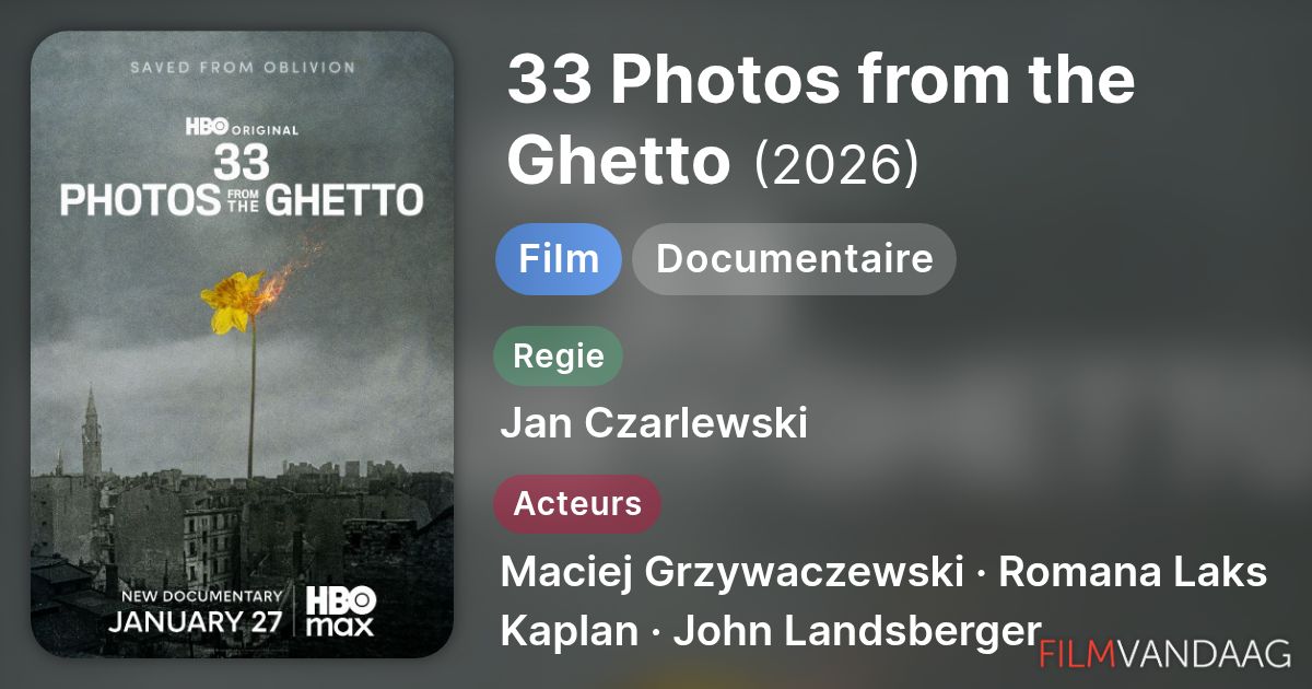 33 Photos from the Ghetto (film, 2026) - FilmVandaag.nl