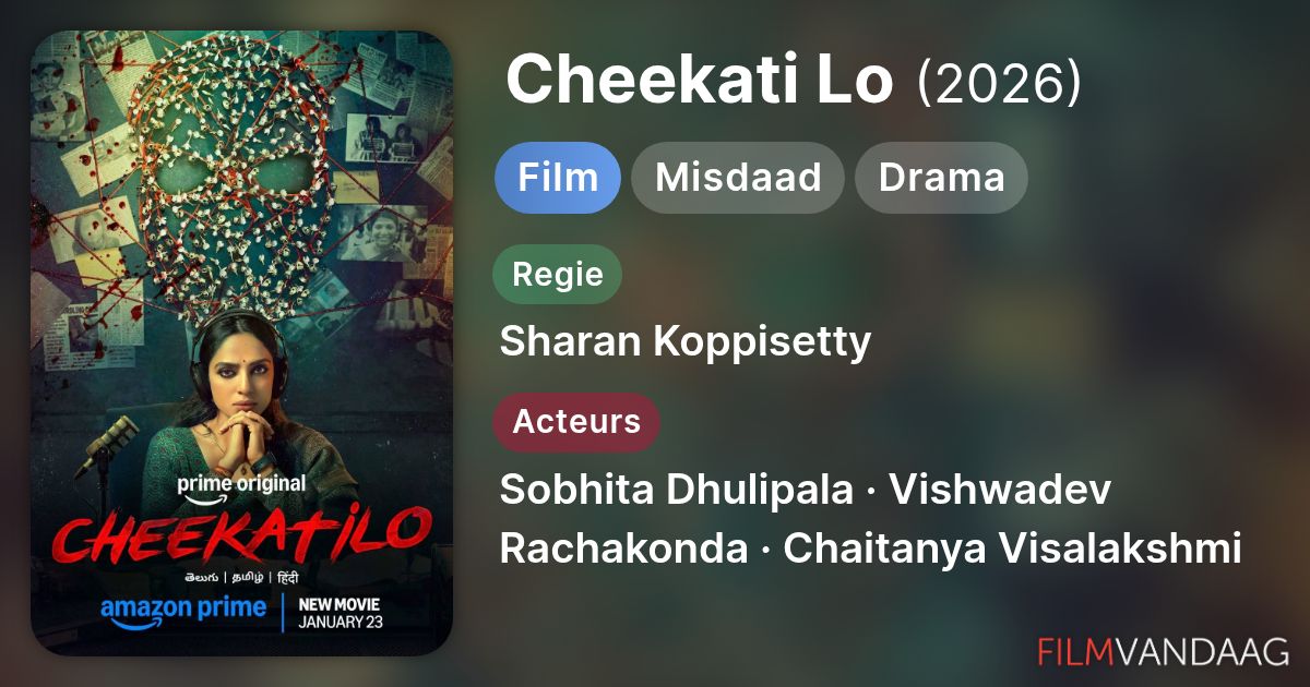 Alle acteurs in Cheekati Lo (film, 2026) - FilmVandaag.nl