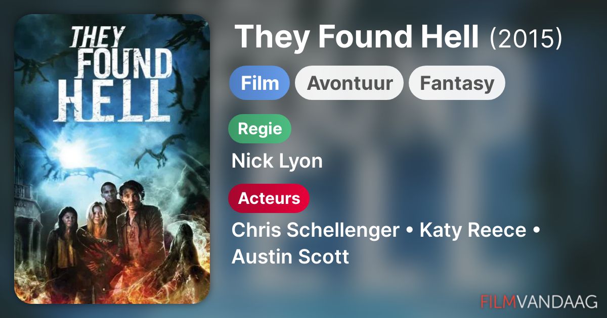 Alle acteurs in They Found Hell (film, 2015) - FilmVandaag.nl