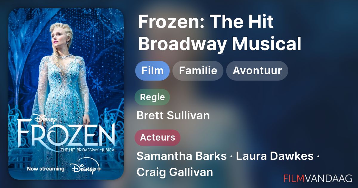 Frozen: The Hit Broadway Musical (film, 2025) Nu Online Kijken ...