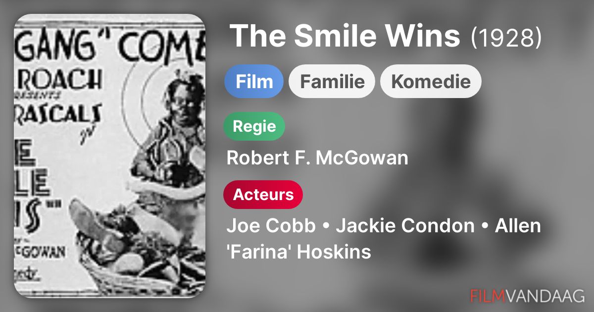 Alle acteurs in The Smile Wins (film, 1928) - FilmVandaag.nl