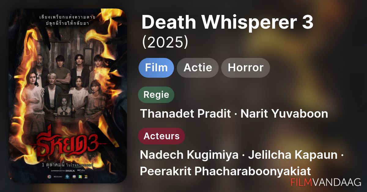 Alle acteurs in Death Whisperer 3 (film, 2025) - FilmVandaag.nl