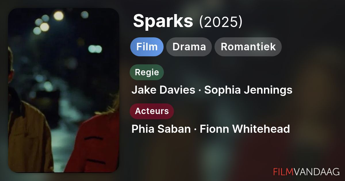 Alle acteurs in Sparks (film, 2025) - FilmVandaag.nl