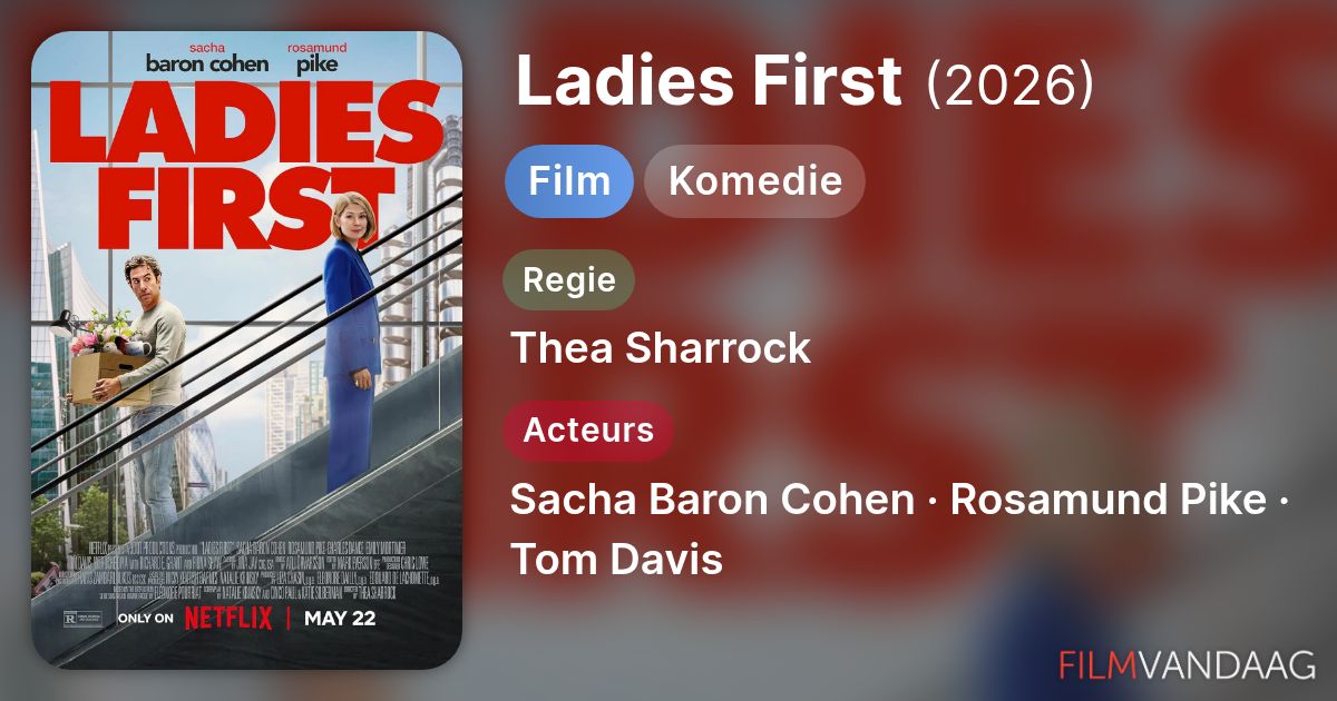 Alle acteurs in Ladies First (film, 2026) - FilmVandaag.nl