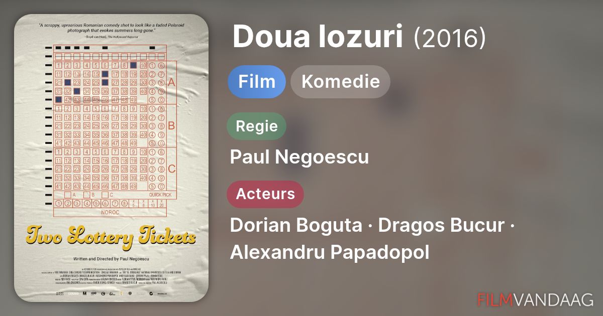 Doua lozuri (film, 2016) - FilmVandaag.nl