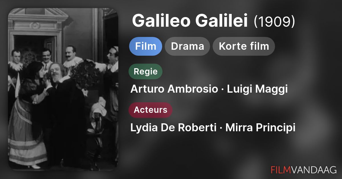Galileo Galilei (film, 1909) kopen op dvd of blu-ray - FilmVandaag.nl