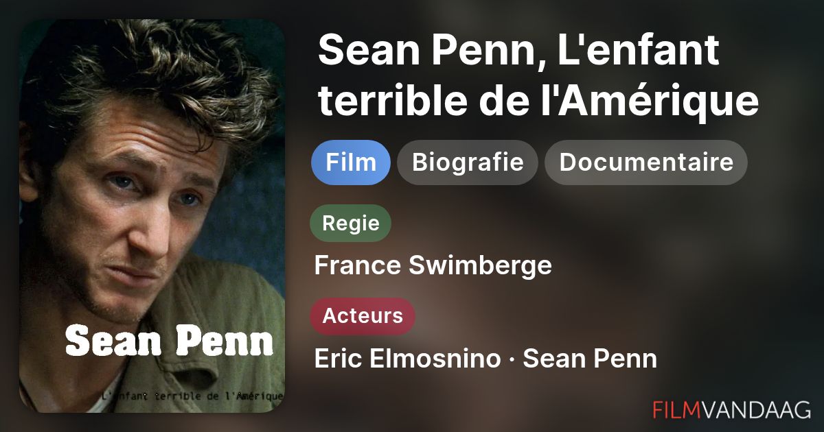 Sean Penn, L'enfant terrible de l'Amérique (film, 2024) kopen op dvd of ...