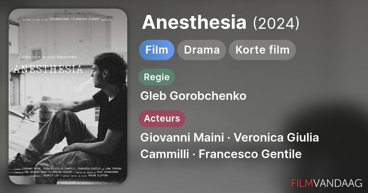 Anesthesia (film, 2024) - FilmVandaag.nl