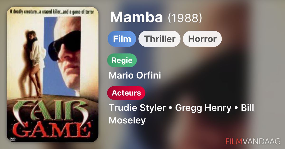 Mamba (film, 1988) - FilmVandaag.nl