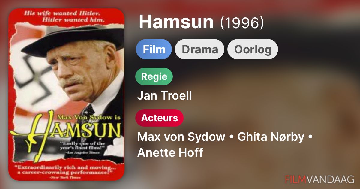Hamsun (film, 1996) - FilmVandaag.nl