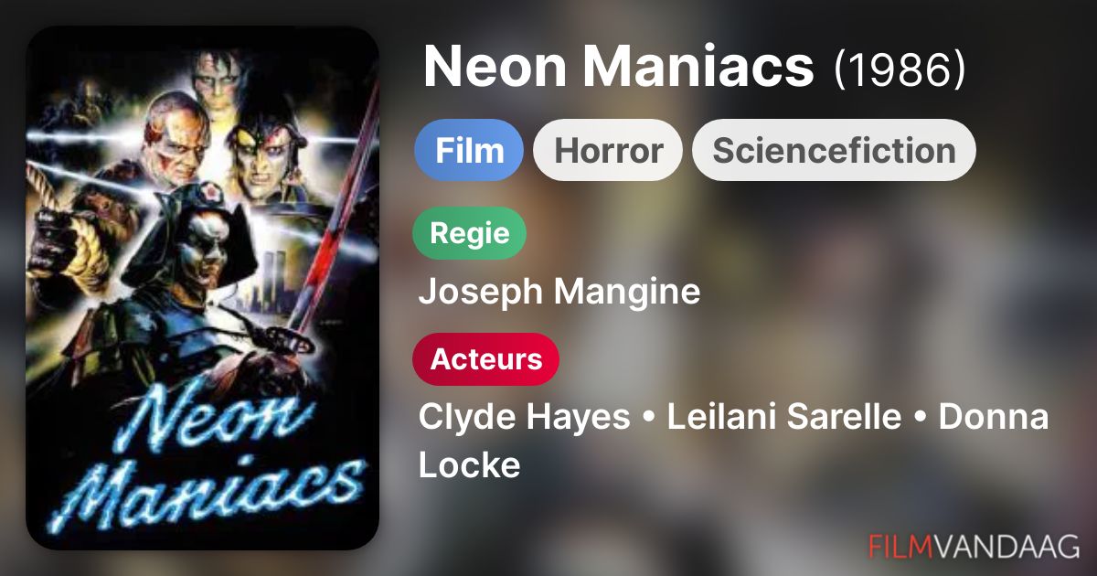 Neon Maniacs (film, 1986) - FilmVandaag.nl