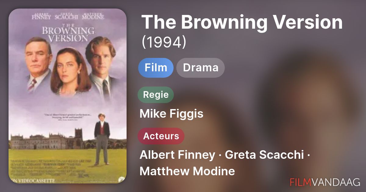 The Browning Version (film, 1994) - FilmVandaag.nl