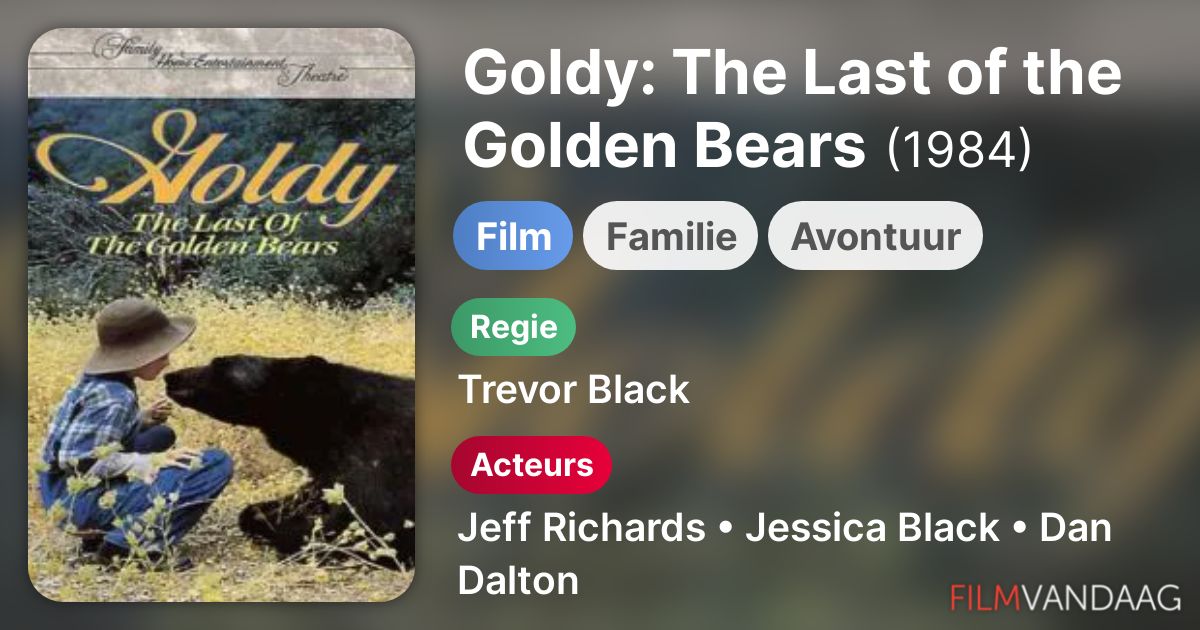 Goldy: The Last of the Golden Bears (film, 1984) - FilmVandaag.nl