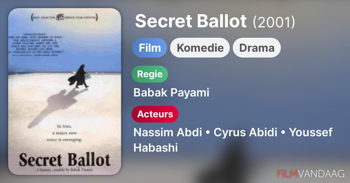 Secret Ballot (film, 2001) - FilmVandaag.nl
