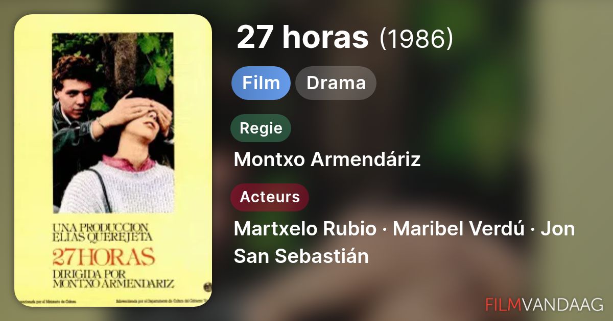 27 horas (film, 1986) - FilmVandaag.nl