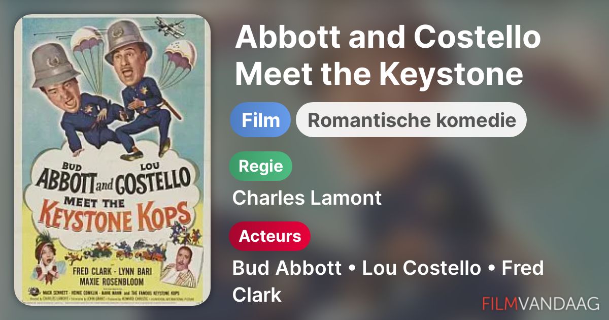 Abbott and Costello Meet the Keystone Kops (film, 1955) - FilmVandaag.nl