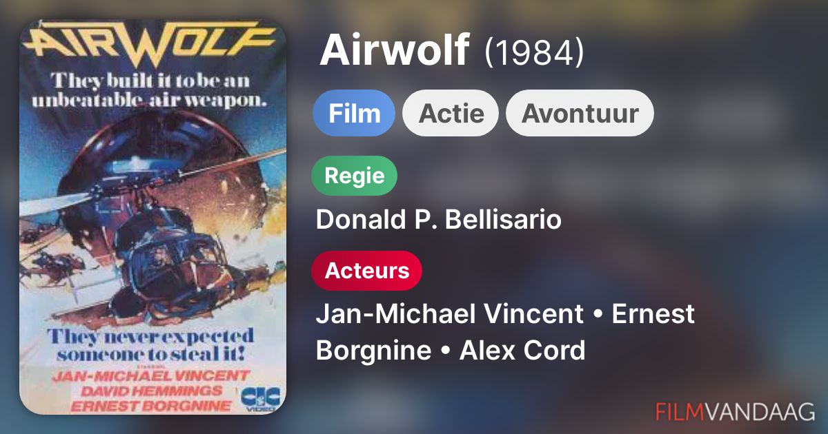 Airwolf (film, 1984) - FilmVandaag.nl