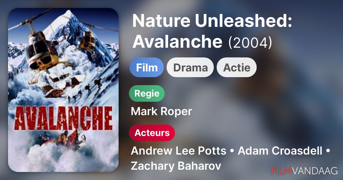 Nature Unleashed: Avalanche (film, 2004) - FilmVandaag.nl