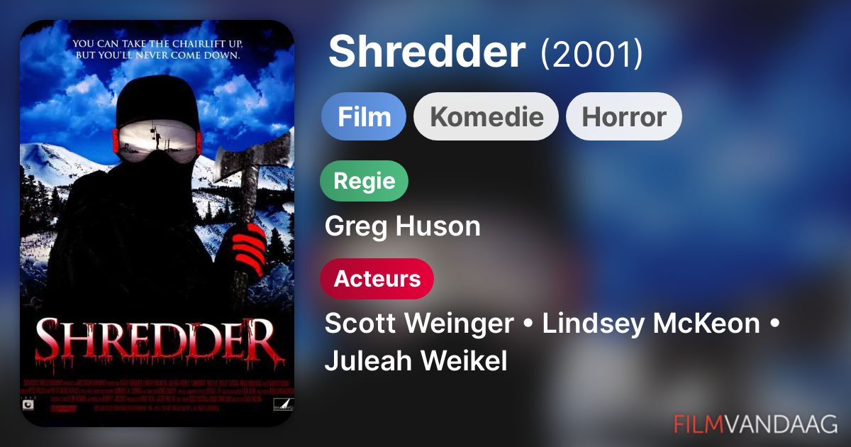 Shredder (film, 2001) - FilmVandaag.nl