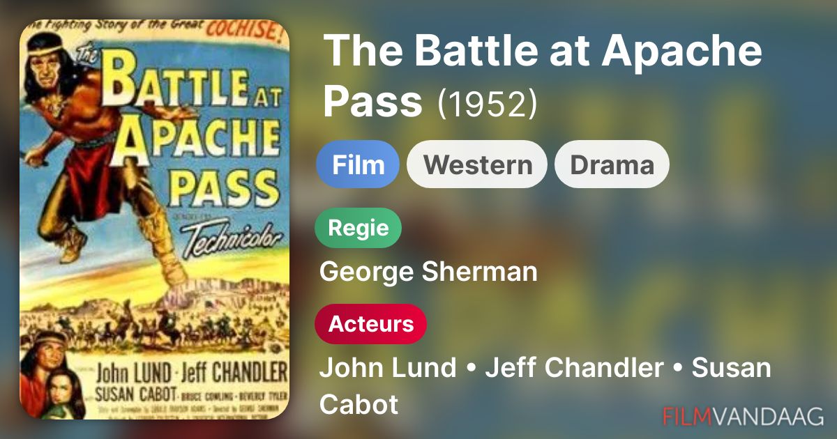 The Battle at Apache Pass (film, 1952) - FilmVandaag.nl