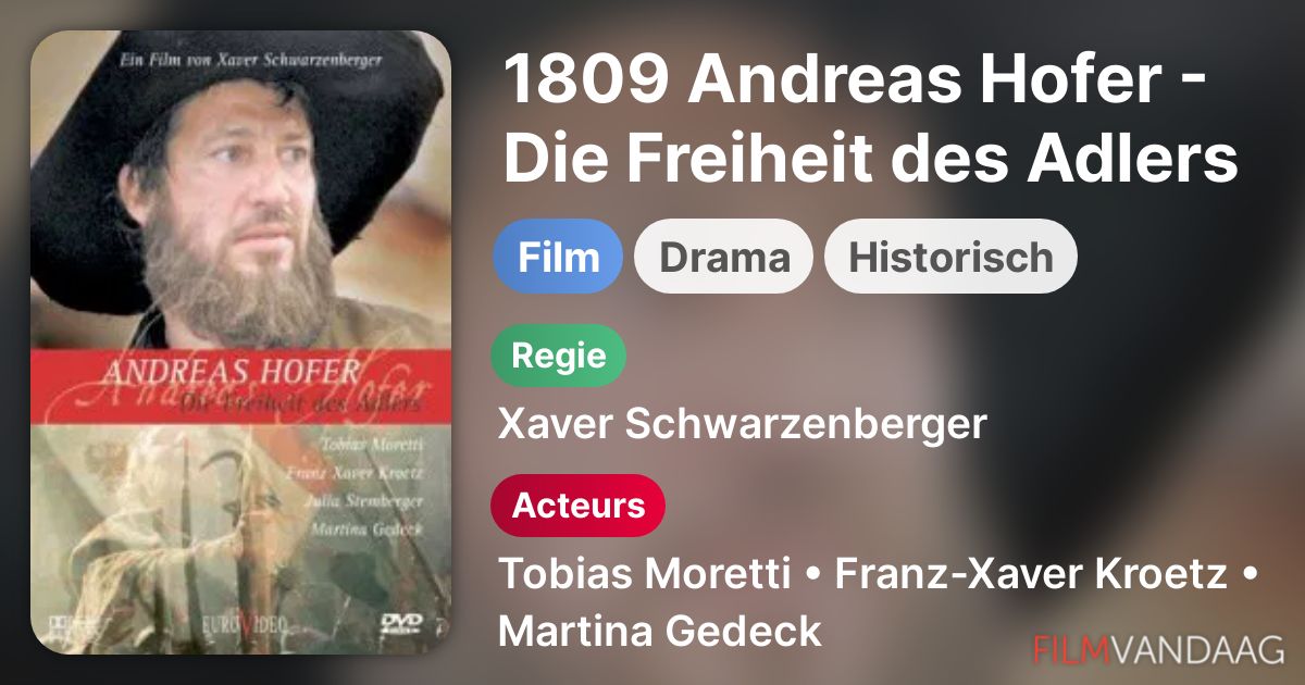 1809 Andreas Hofer - Die Freiheit des Adlers (film, 2002) - FilmVandaag.nl