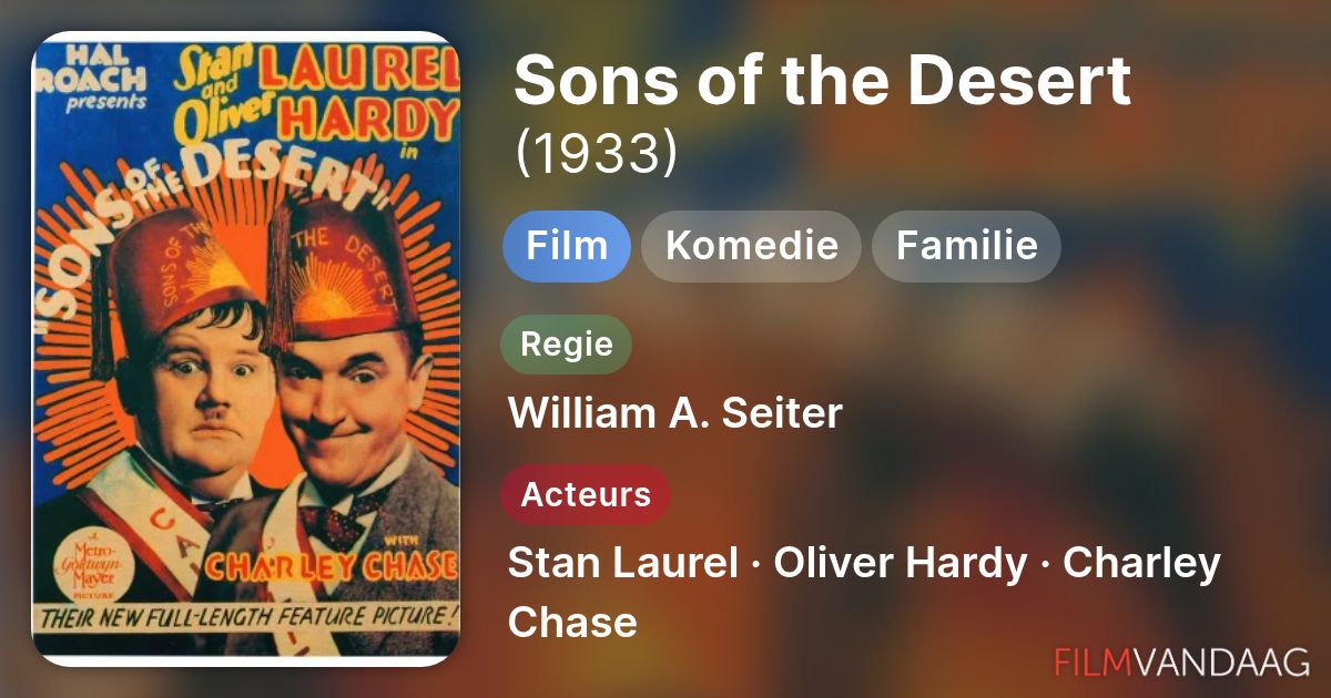 Sons of the Desert (film, 1933) - FilmVandaag.nl